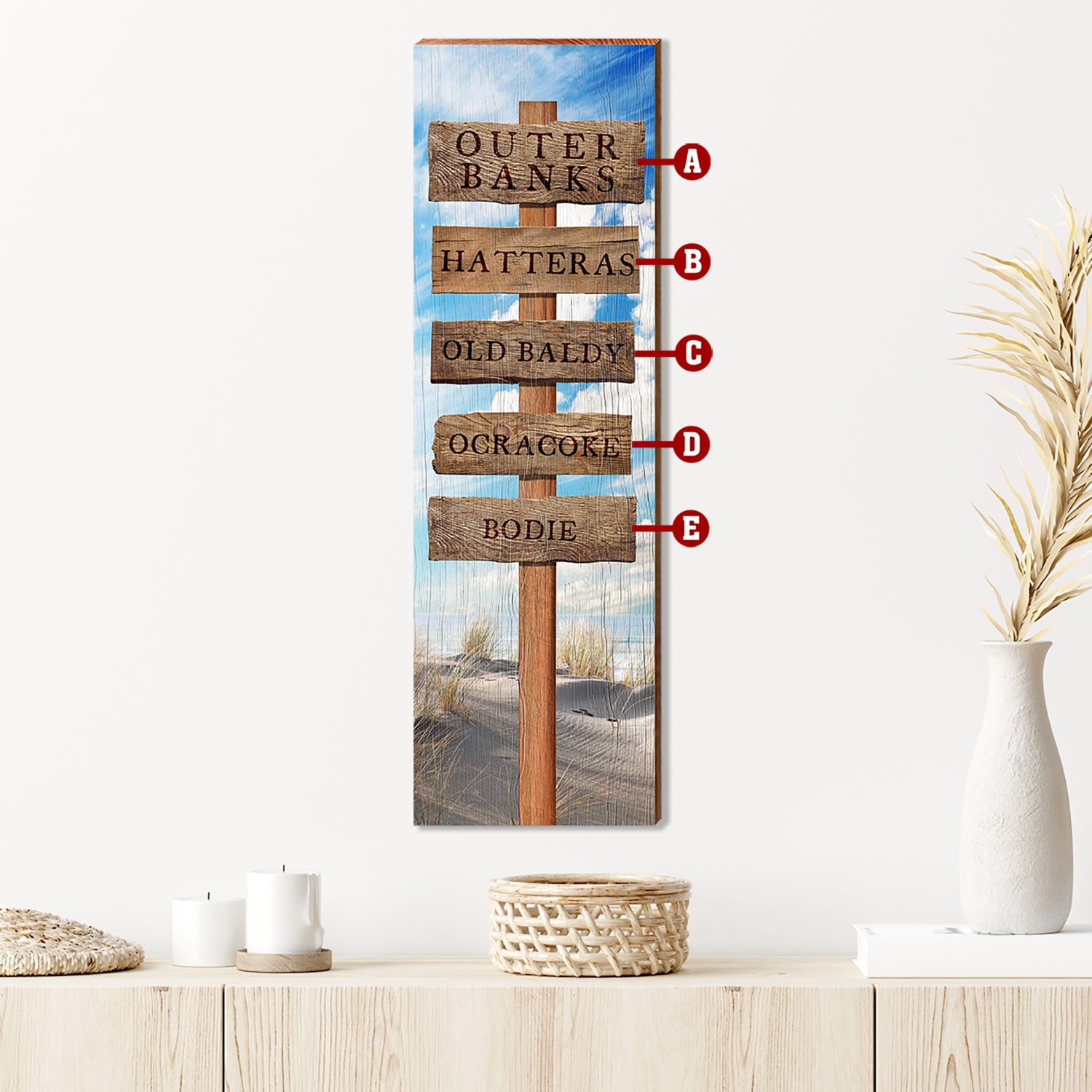 Customizable Coastal Directional Signs – Mill Wood Art