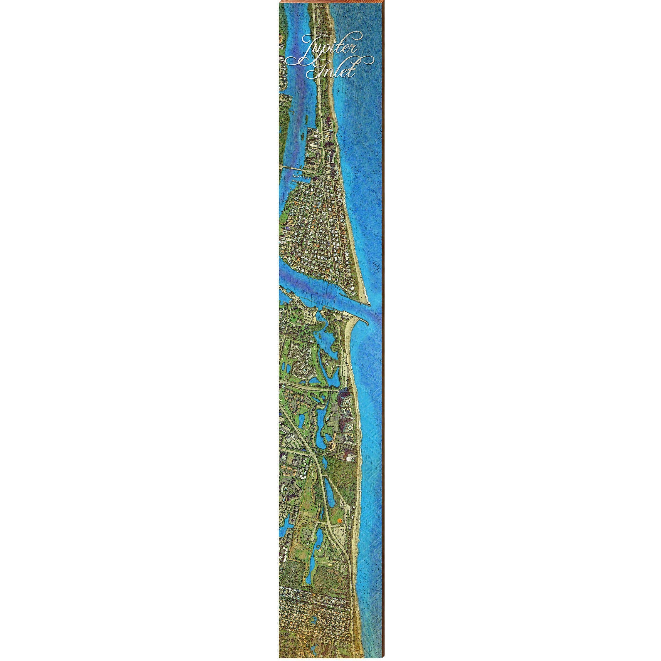 Jupiter Inlet, Florida Satellite Styled Map Large Wall Art | Wall Art ...