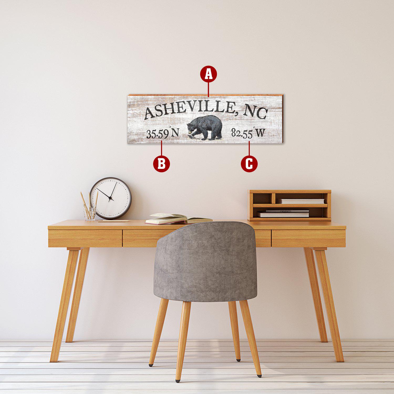 Customizable Minimalist Wooden Sign | Wall Art Print on Real Wood ...