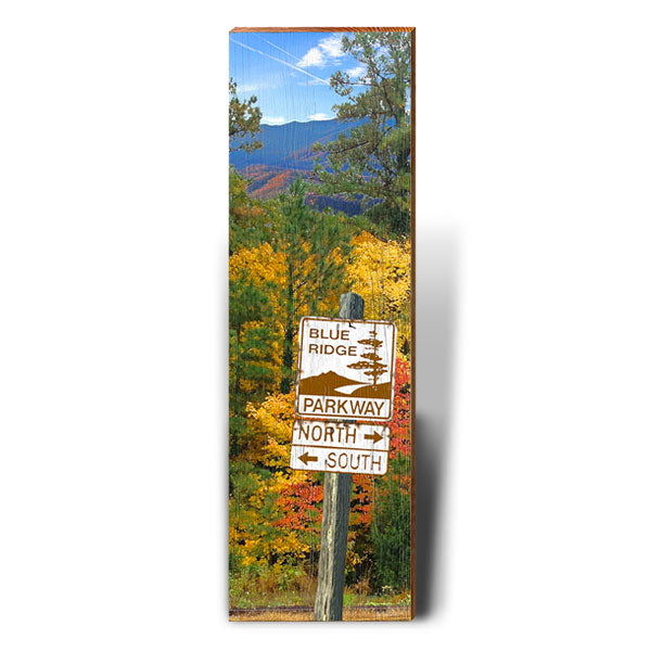 Blue Ridge Parkway Fall Foliage Directional Wooden Sign | Wall Art Pri ...