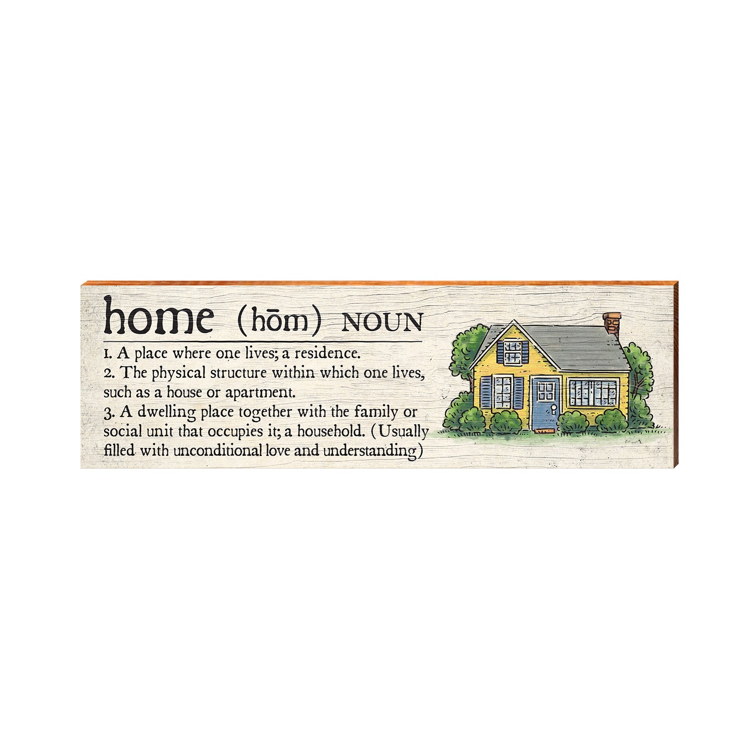 Home Definition Wooden Sign | Wall Art Print on Real Wood | Home Decor ...