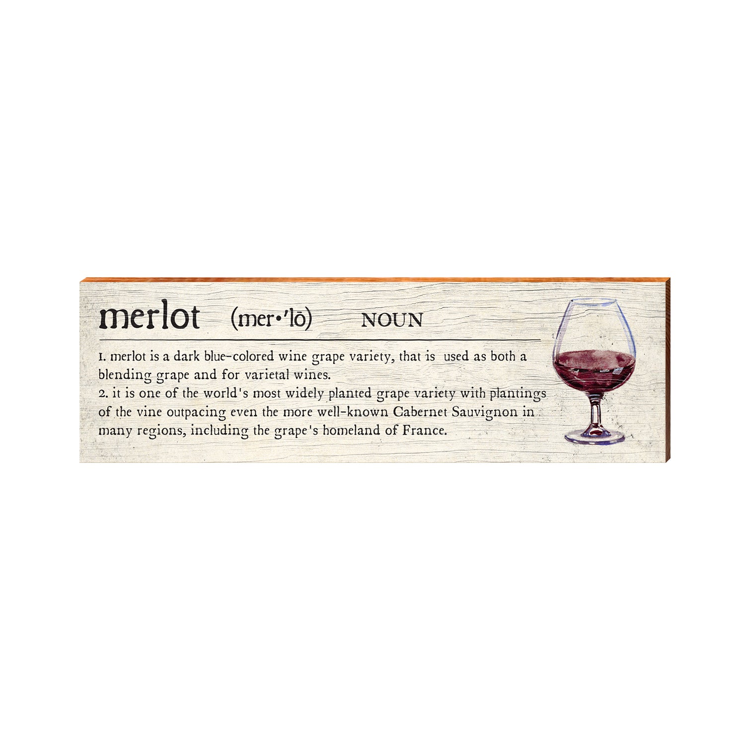 Merlot Definition Wooden Sign | Wall Art Print on Real Wood | Home Dec ...