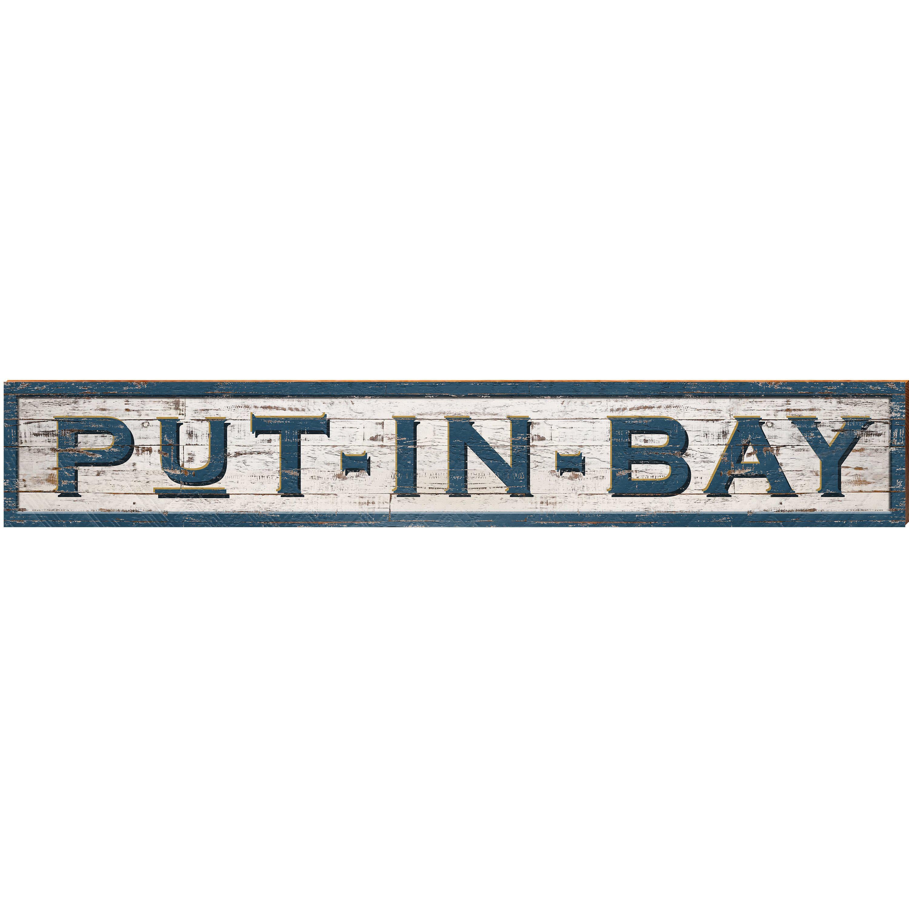 Put-In-Bay Black Sign | Wall Art Print on Real Wood – Mill Wood Art