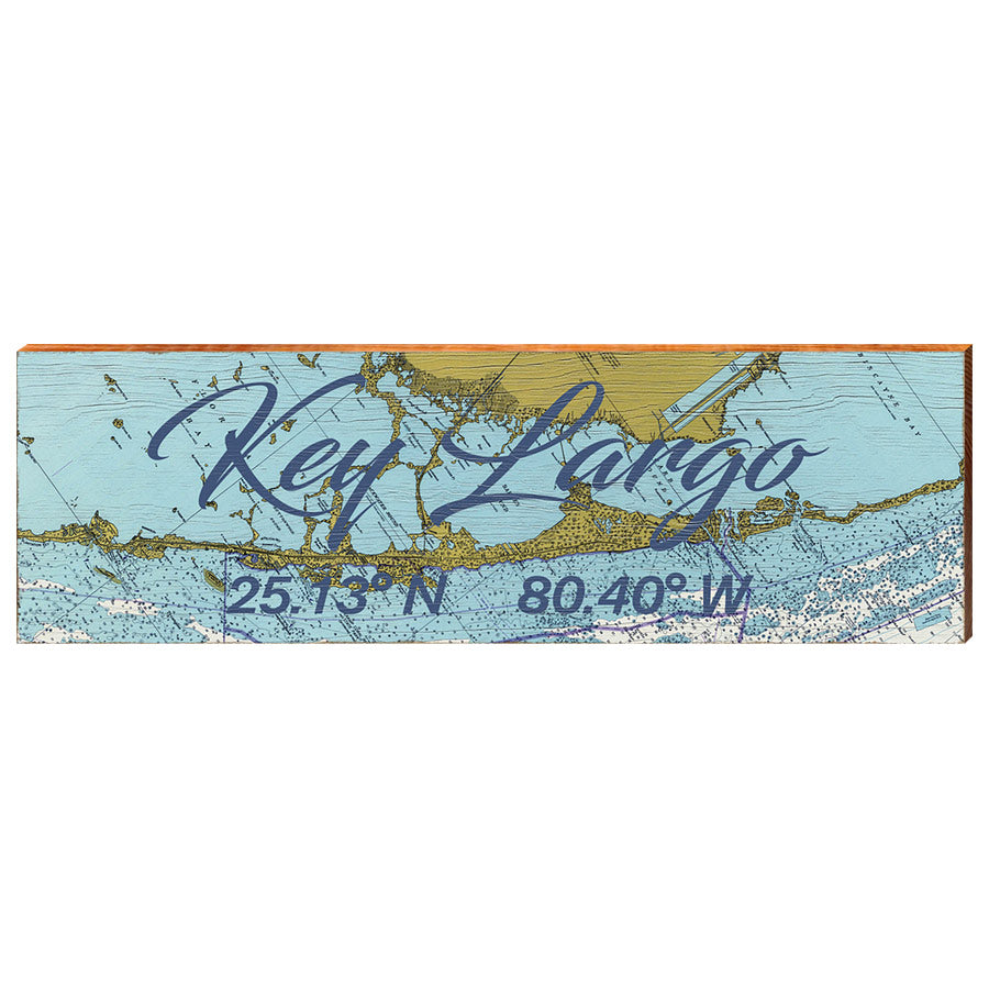 Key Largo, Florida Navigational Chart Wall Art | Wall Art Print on Rea ...