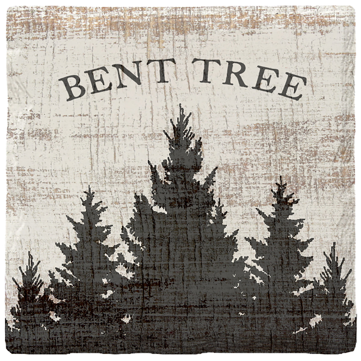 Bent Tree, Georgia Pine Trees | Drink Coaster Set | (Skinny Text ...