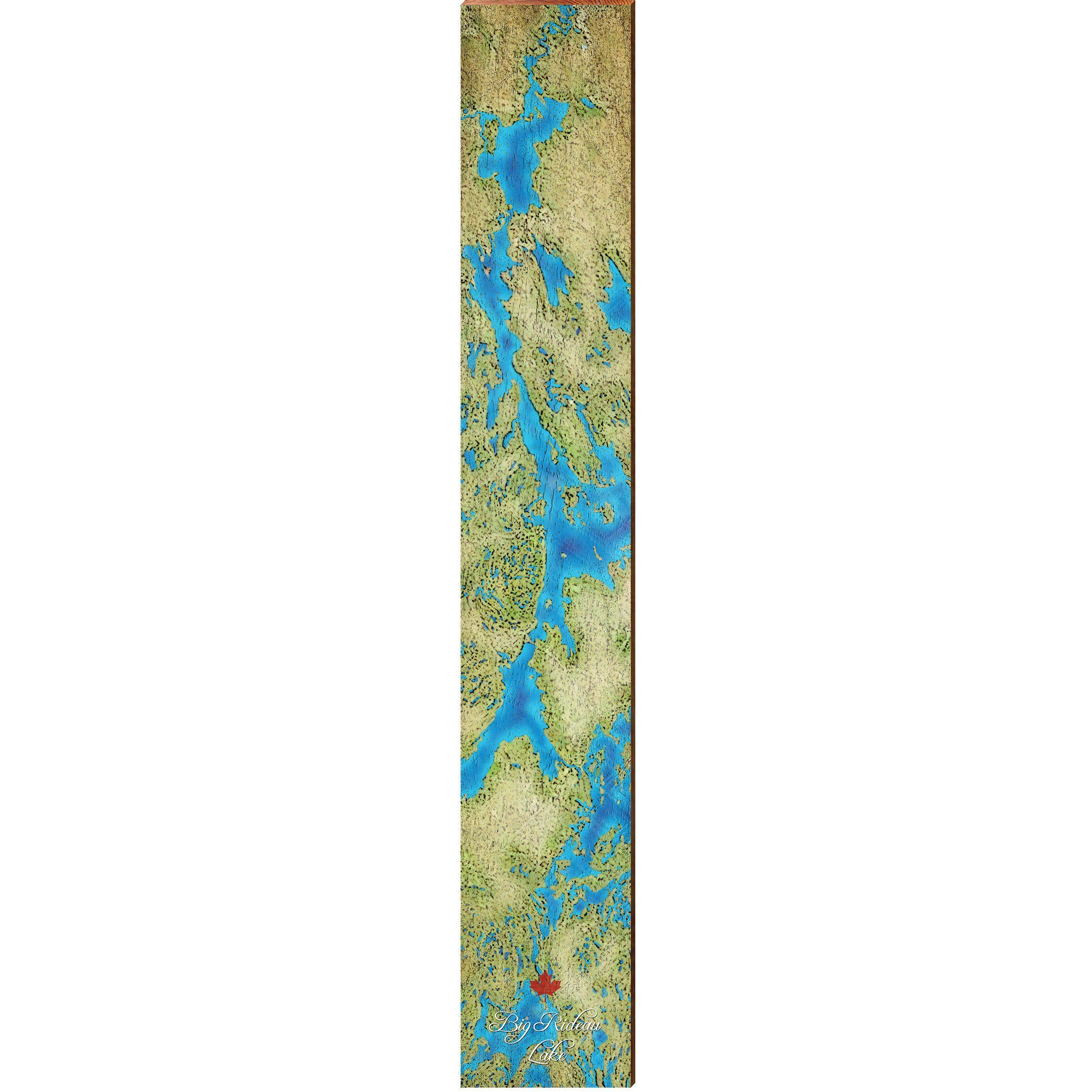 Big Rideau Lake, Canada Satellite Map Large Wall Art | Wall Art Print ...