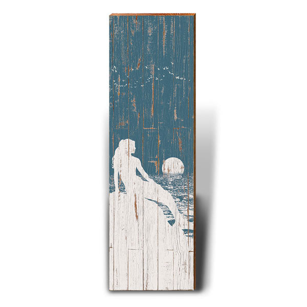 Minimalist Mermaid | Wall Art Print on Real Wood – Mill Wood Art