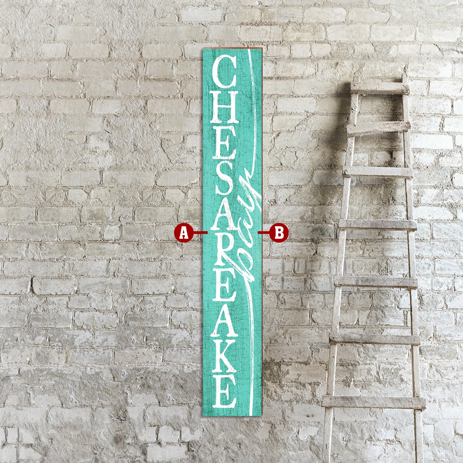 Personalized Vertical Town Name Sign | Wall Art Print on Real Wood ...