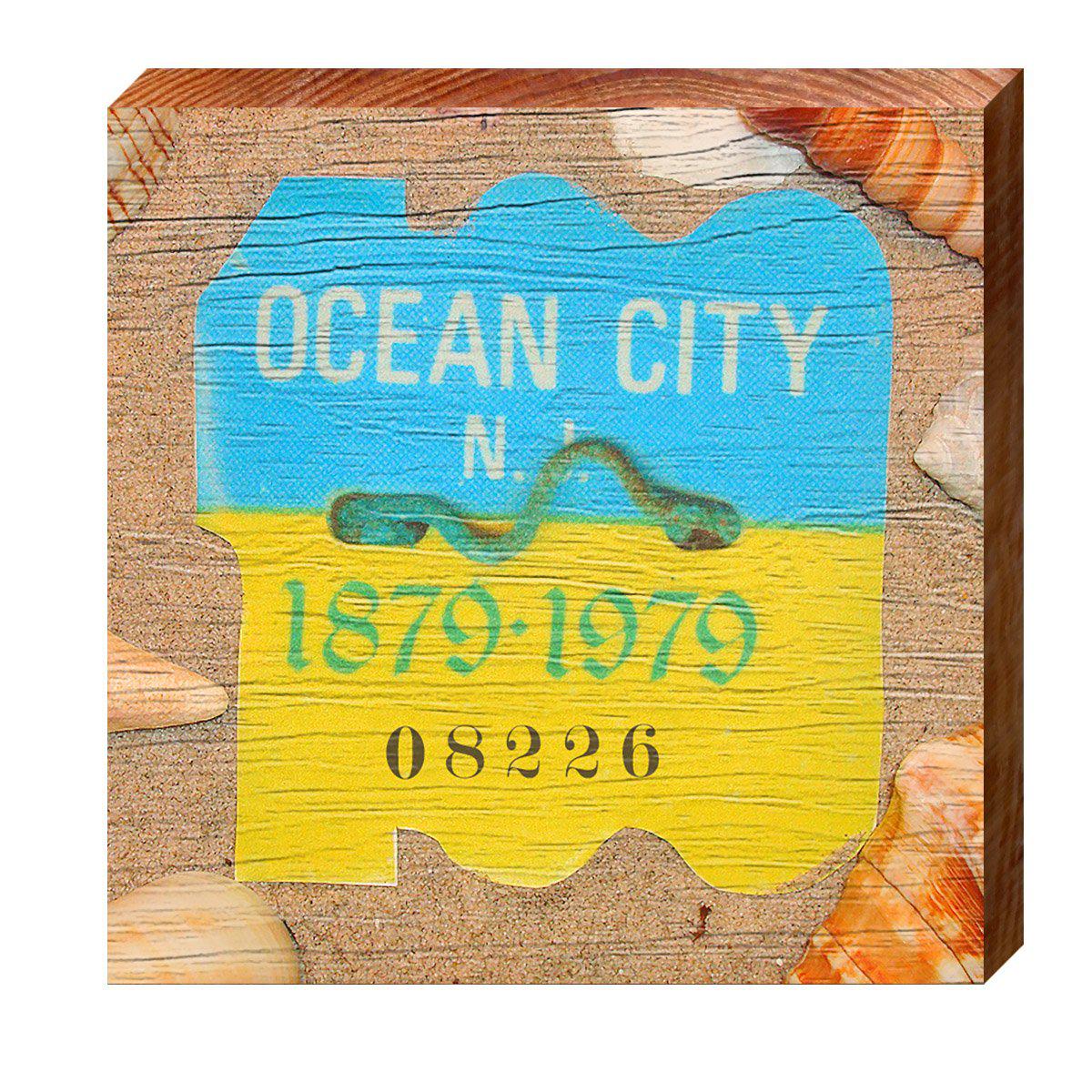 Ocean City, New Jersey 1979 Beach Tag Art Wooden Sign | Wall Art Print ...