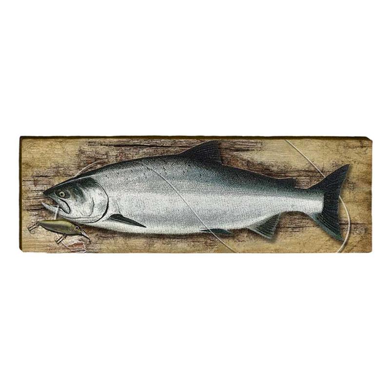 Atlantic Salmon | Wall Art Print on Real Wood – Mill Wood Art