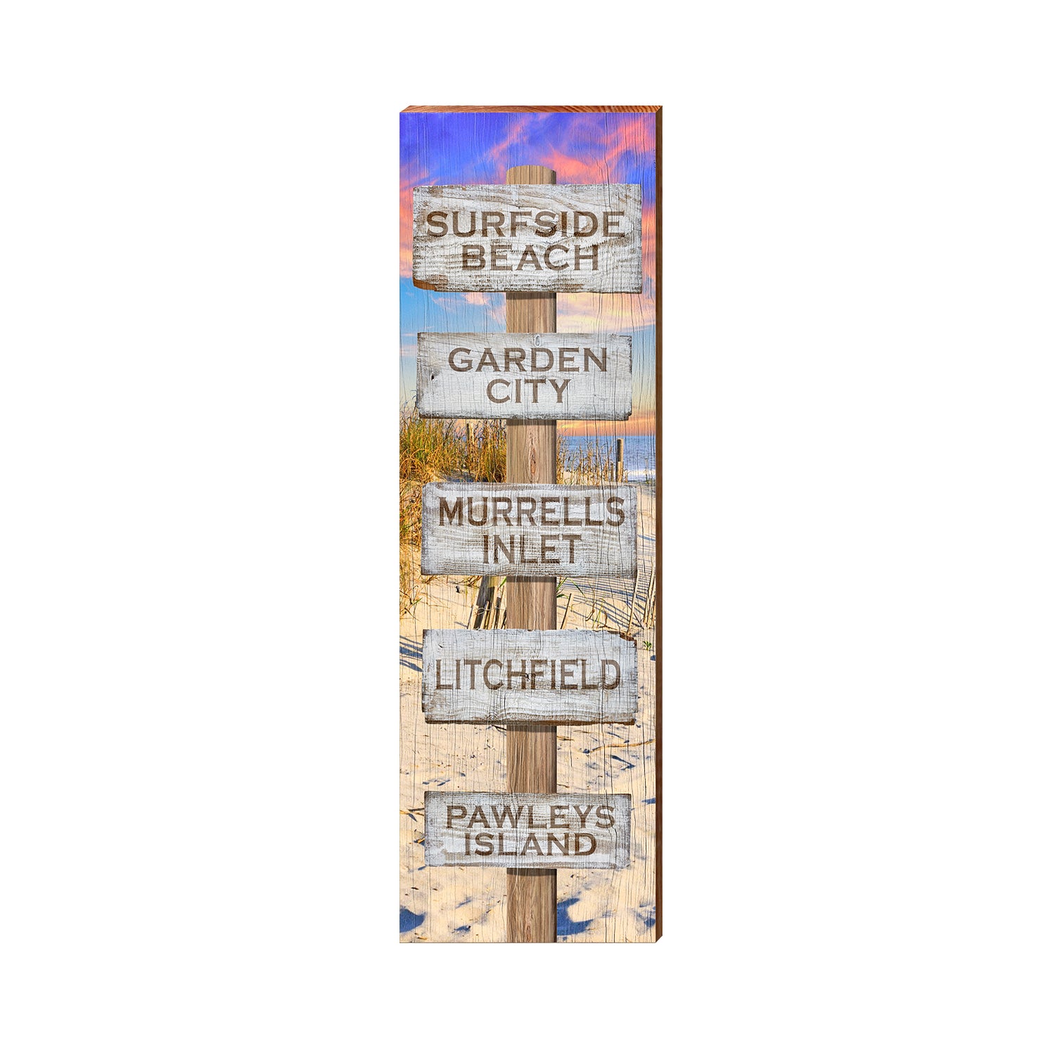Surfside Beach, South Carolina Wooden Directional Sign | Wall Art Prin ...
