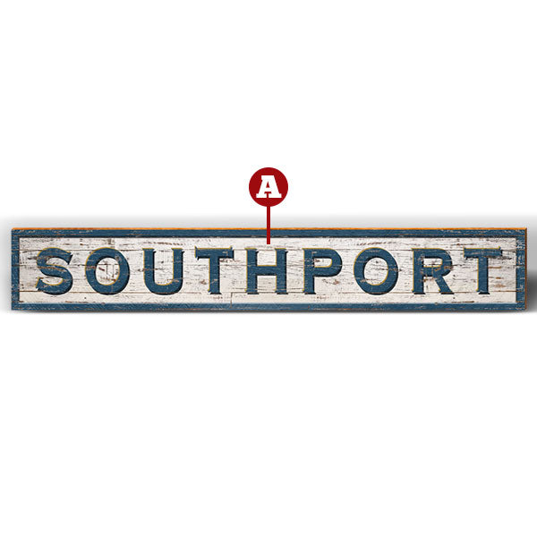 Customizable Shabby Blue and White Distressed Sign | Wall Art Print on ...